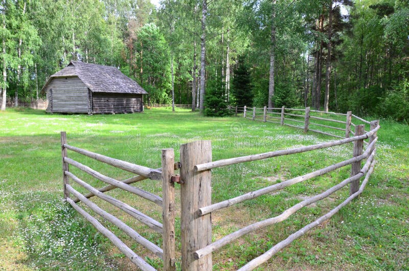 Economic Building in the Countryside. Stock Photo - Image of rest ...