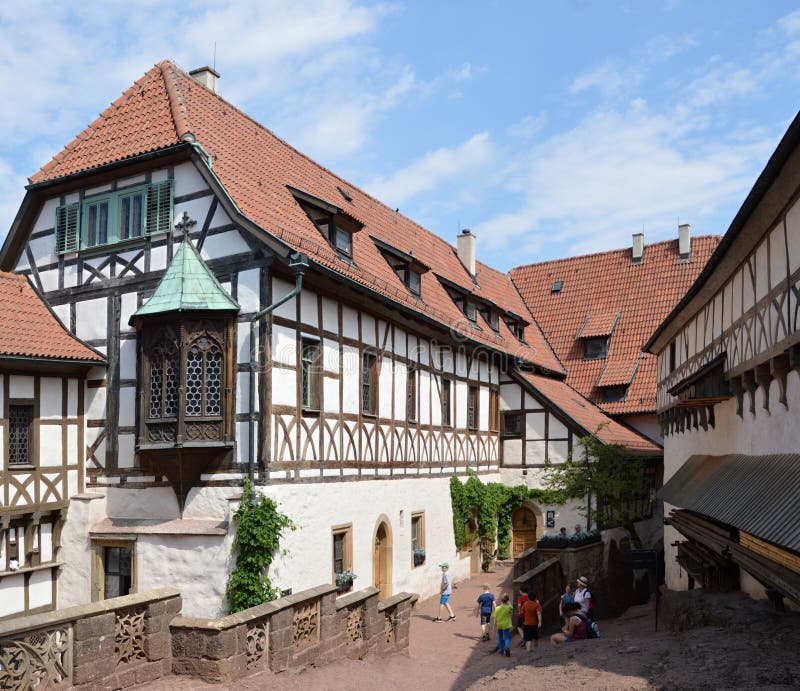Historical Wartburg Castle in the Thuringian Forest, Thuringia ...
