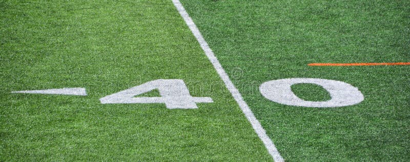 The 40-yard-line stock photo. Image of scrimmage, empty - 77565410