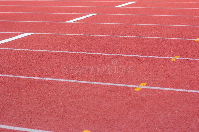 Yard Line, Running Track, Athletics Track, a Red, White Ground. Stock ...