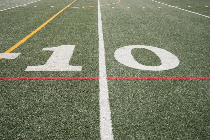 Football Field With 10-Yard Stock Photo - Image of drager, hobby: 3291640