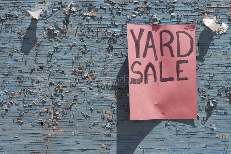 Yard sale sign stock image. Image of lettering, post - 28290215