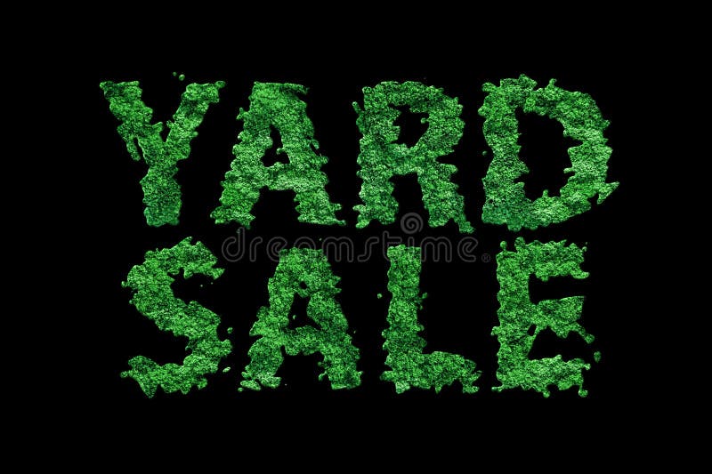 Yard Sale Sign, Yard Sale Text Stock Illustration - Illustration of ...