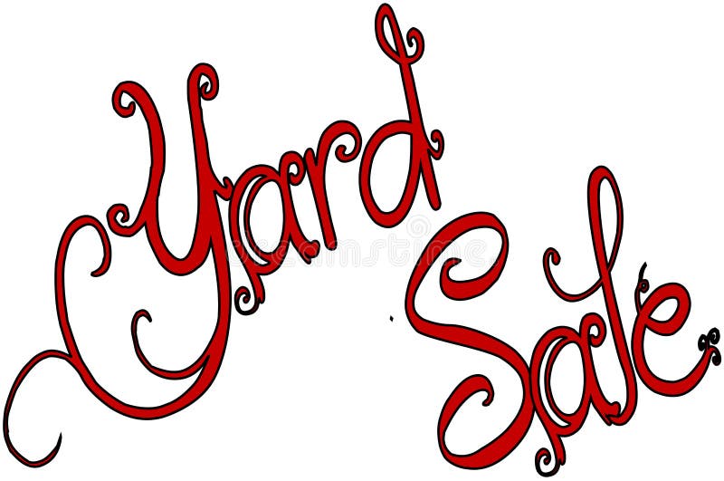 Yard Sale Text Sign Illustration Stock Vector - Illustration of paint ...