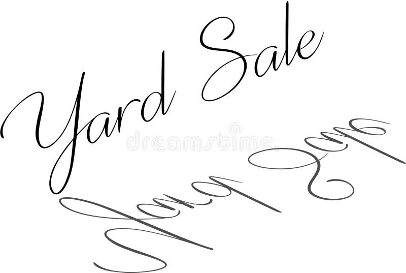 Yard Sale Text Sign Illustration Stock Vector - Illustration of paint ...