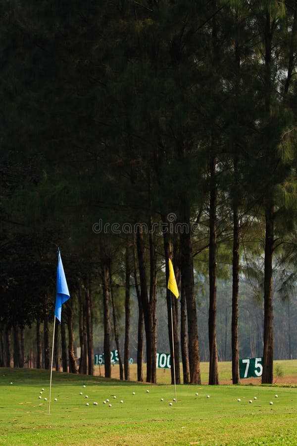 Yard Signs in Driving Range Stock Image - Image of swing, golf: 23879177