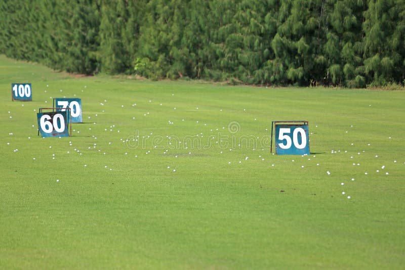 Yard Signs in Driving Range Stock Image - Image of putting, outside ...