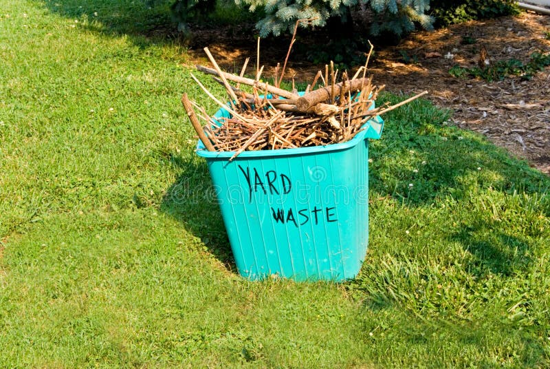 Yard Waste Container stock photo. Image of branches, container - 14419338