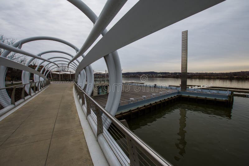 The Yard Waterfront Park in Washington DC on the Pedestrian Walk Stock ...