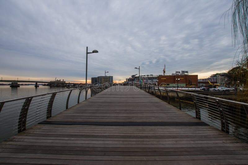 The Yard Waterfront Park in Washington DC on the Pedestrian Walk ...