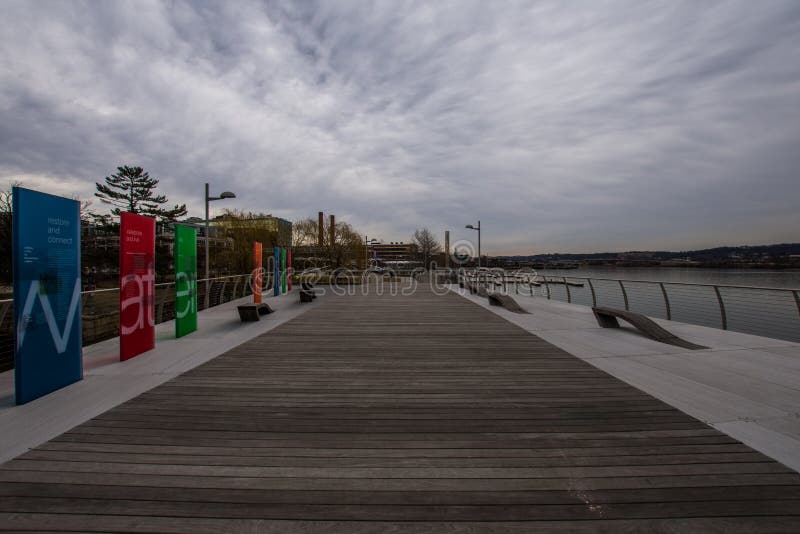 The Yard Waterfront Park in Washington DC on the Pedestrian Walk ...