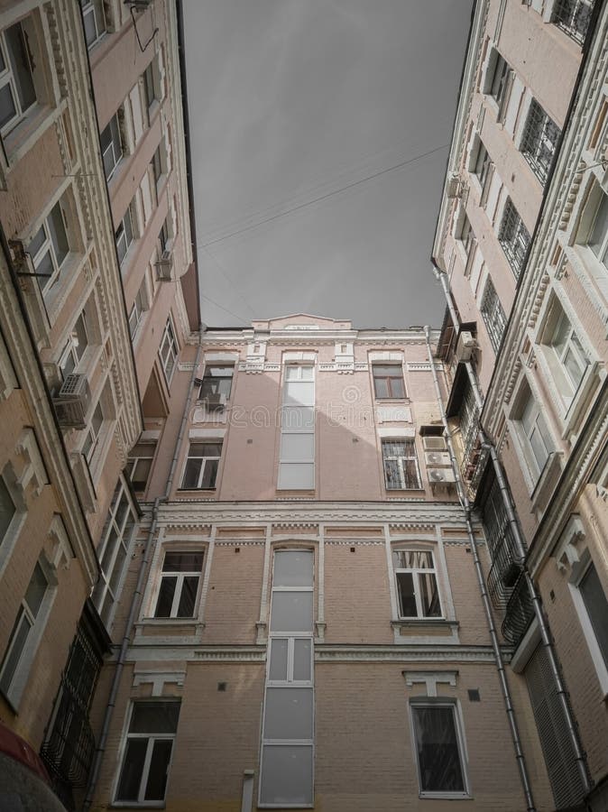 Yard-well of an Old Multi Storey Residential Building Built in 1914 ...