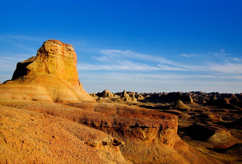 Yardang stock image. Image of landscape, karamay, plant - 6667829