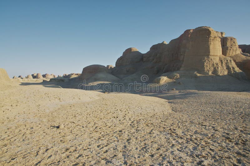 Yardangs in the Karamay stock image. Image of escarpment - 55841379