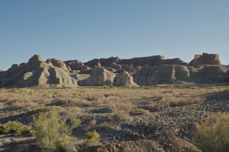 Yardangs in the Karamay stock photo. Image of landscapes - 55841366