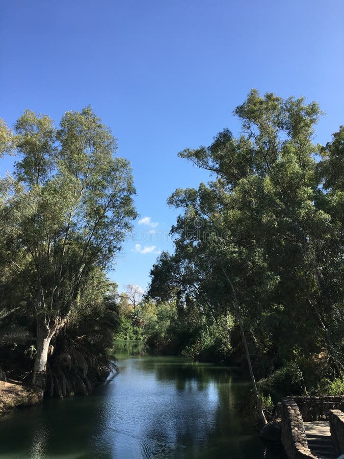 Yardenit Baptismal Site in May on Jordan River in Israel. Stock Image ...
