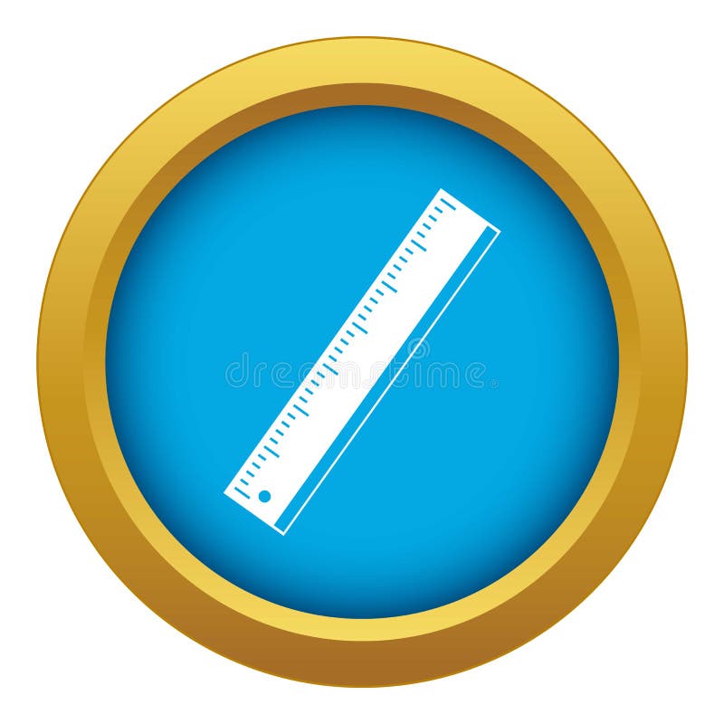 Yardstick Icon Blue Vector Isolated Stock Vector - Illustration of rate ...