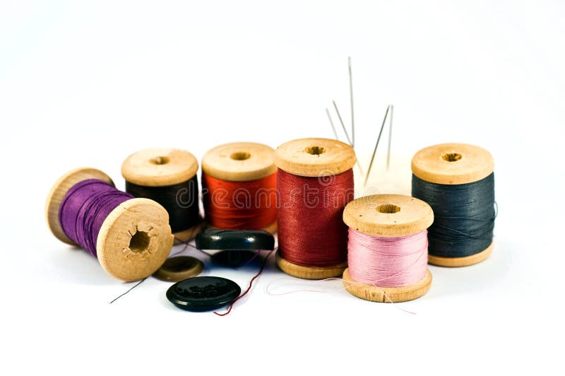 Yarn Bunch of Thread Spools in Tailor Studio Stock Photo - Image of ...