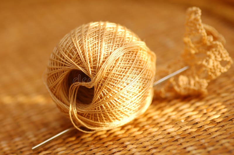 Yarn ball stock photo. Image of brown, four, weave, hobby - 1605566