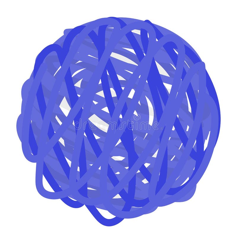 Yarn Ball Cartoon Icon. Knitting Thread Roll Stock Vector ...