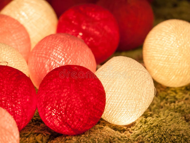 Yarn ball decoration light stock image. Image of warm - 30945739
