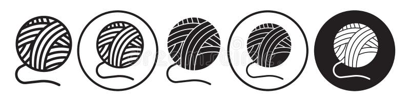 Yarn Ball Icon Vector Set Collection for Web Stock Vector ...