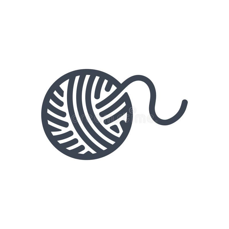 Yarn Ball Thread Icon stock vector. Illustration of knitting - 361753008