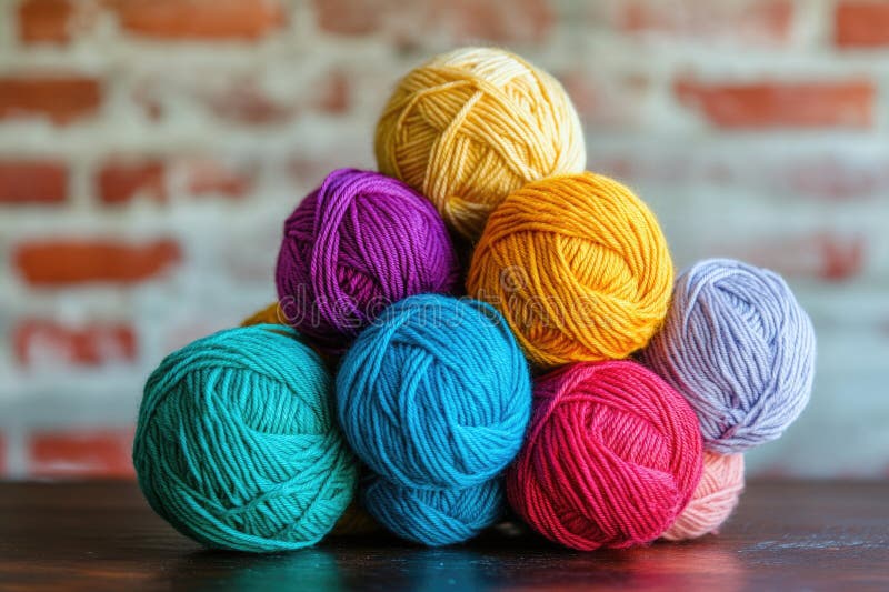 Yarn Balls Pile stock image. Image of balls, macrame - 376428123