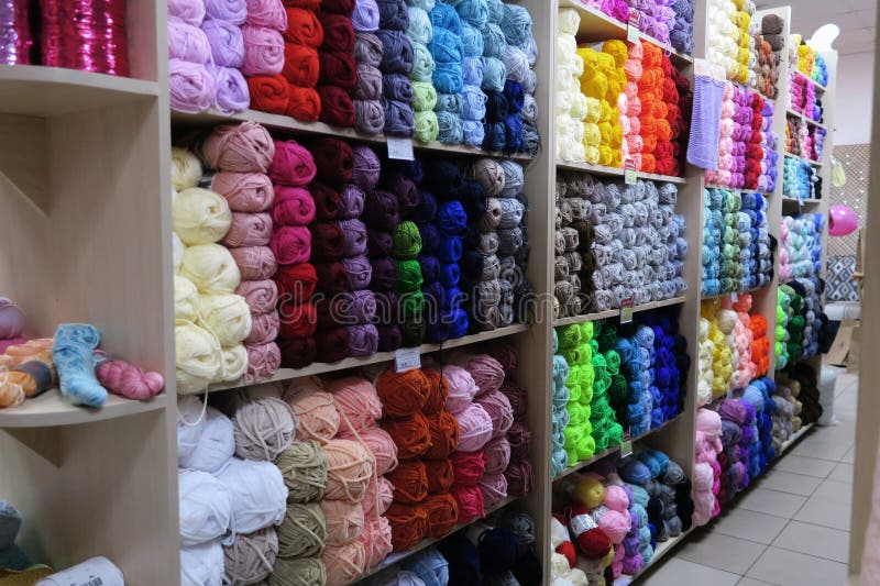Yarn Balls in the Shop Window Stock Photo - Image of artistic, interior ...