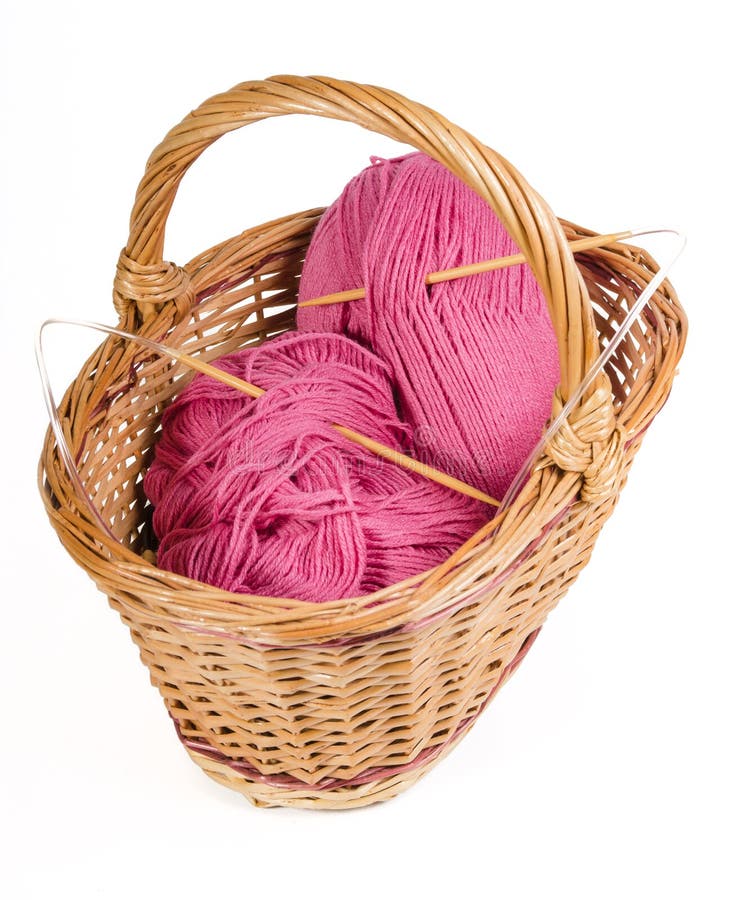 Yarn in basket stock image. Image of design, hobby, hook - 135935731