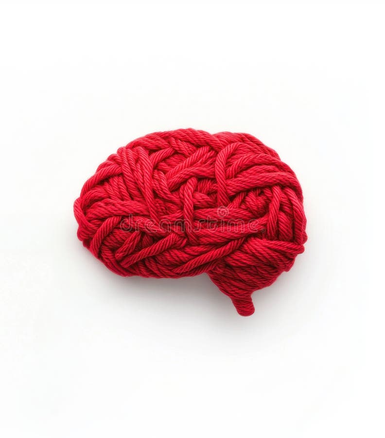 Yarn Brain Conceptual Art stock image. Image of learning - 367253561