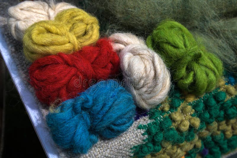 Yarn Colorful Threads Wool Threads Stock Image - Image of textured ...