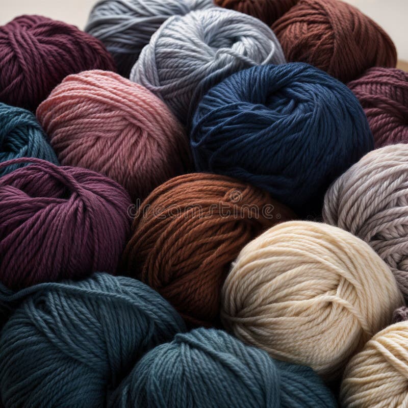 Colorful Balls of Yarn in a Pile. Generated Ai Stock Image - Image of ...