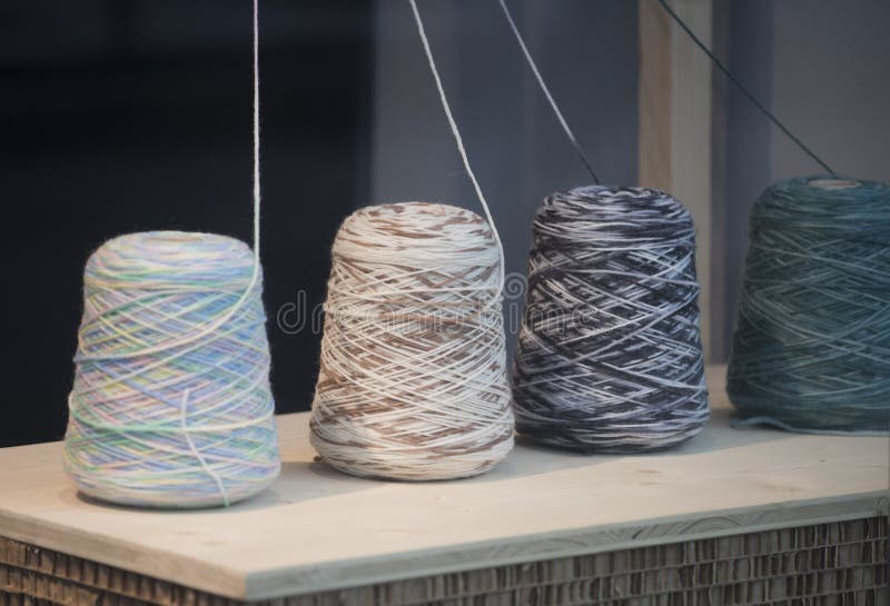 Yarn in Different Colors for Sewing and Tailoring Stock Image - Image ...