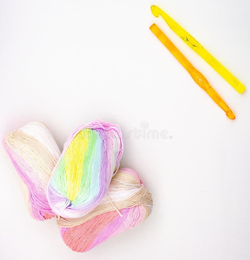 Yarn. Yarn for Knitting. the Colors of the Rainbow. Woolen Threads ...