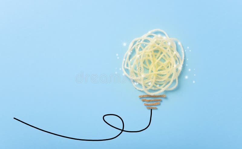 Yarn Light Bulb, Concept of New Ideas with Innovation Stock Photo ...