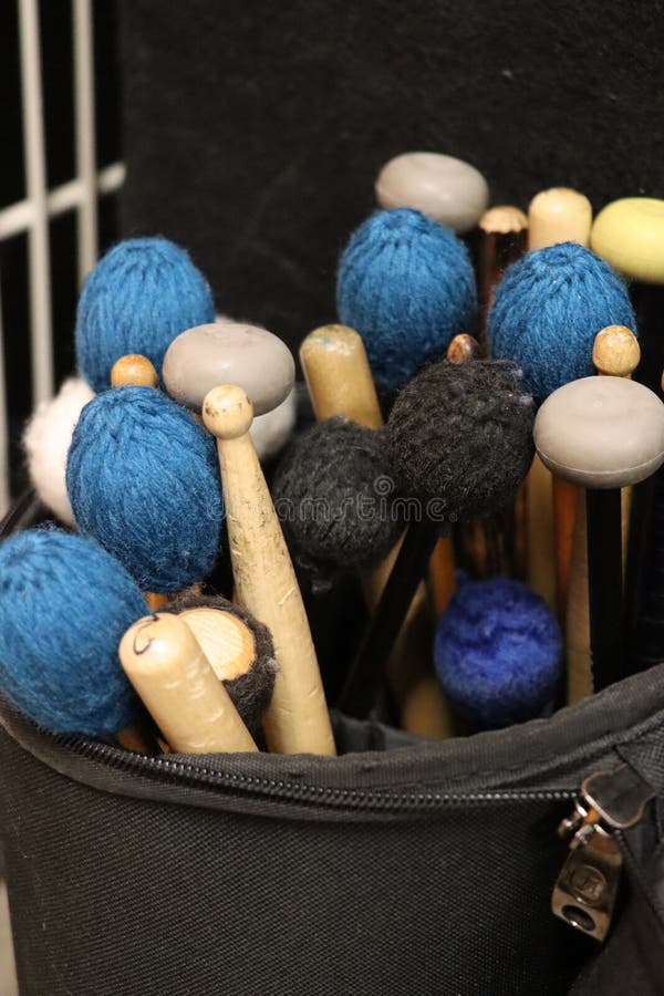 Yarn Mallets and Drumsticks in Bag Stock Image - Image of students ...