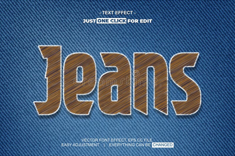 Denim Text Effect Stock Illustrations – 279 Denim Text Effect Stock ...