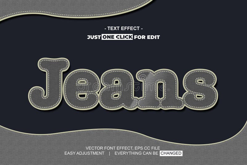Denim Text Effect Stock Illustrations – 279 Denim Text Effect Stock ...