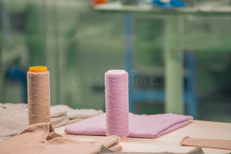 Yarn Table in Garment Factory Stock Photo - Image of textile, garment ...