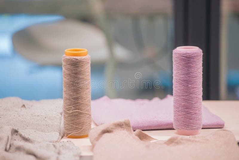 Yarn Table in Garment Factory Stock Image - Image of colorful, cotton ...