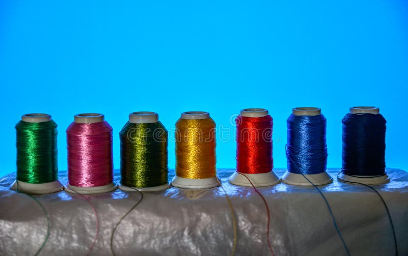 YARN Textile, Spool of Colorful Clothes Sewing Thread Stock Image ...