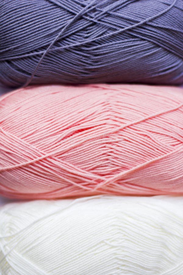 Yarn from a Thin Thread on a Light Background Stock Image - Image of ...