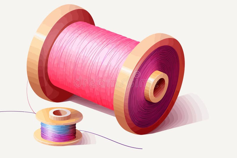 Yarn Thread Reel Isolated Vector Style Illustration Stock Vector ...