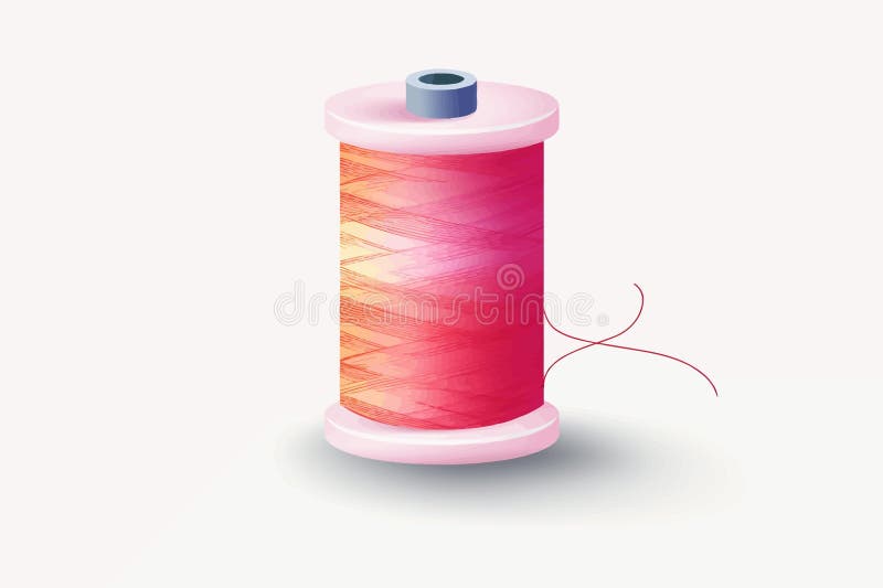 Yarn Thread Reel Isolated Vector Style Illustration Stock Vector ...
