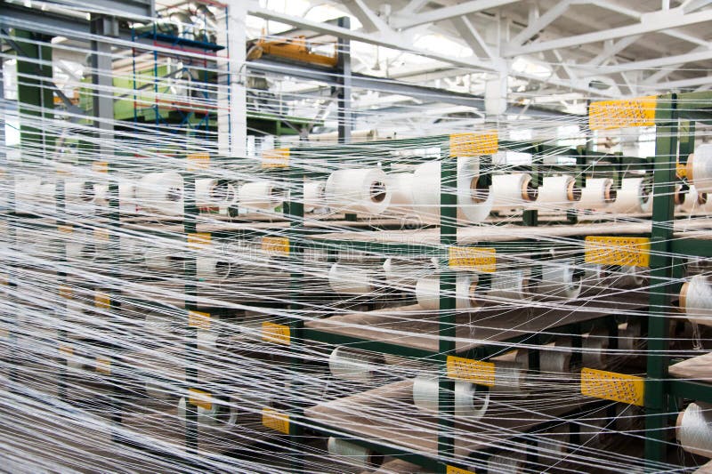Yarn Thread Running in the Machine Stock Image - Image of manufacturing ...