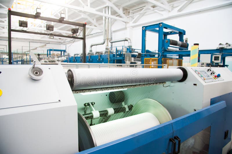 Yarn Thread Running in the Machine Stock Image - Image of loom ...