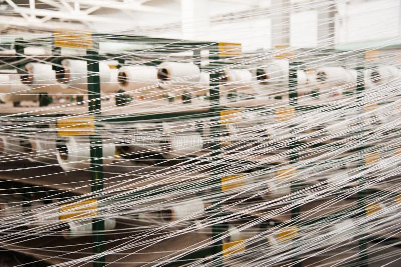 Yarn Thread Running in the Machine Stock Image - Image of spinning ...