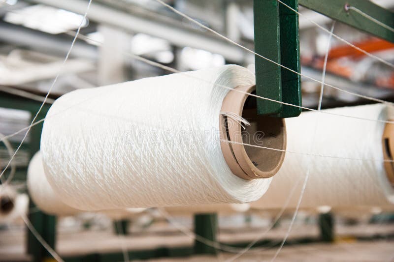 Yarn Thread Running in the Machine Stock Image - Image of textile ...