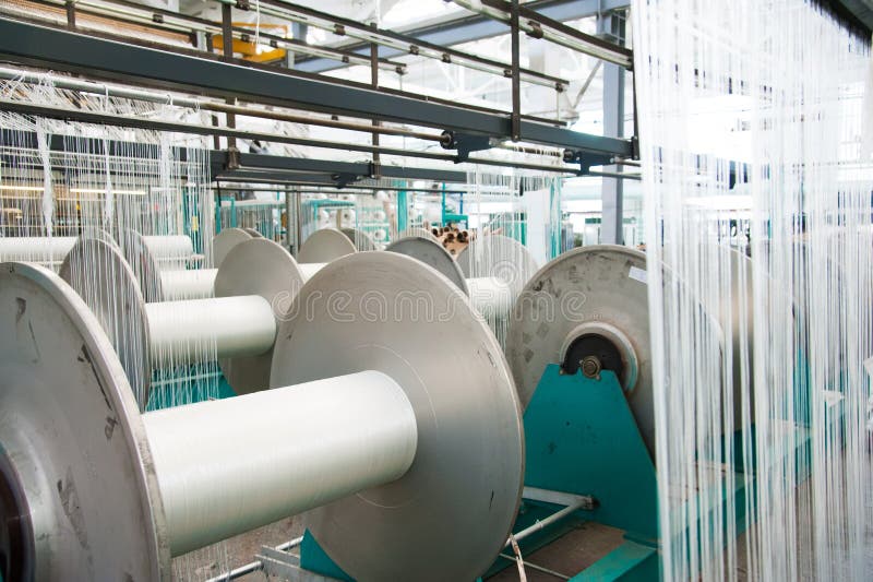Yarn Thread Running in the Machine Stock Photo - Image of loom, weaving ...